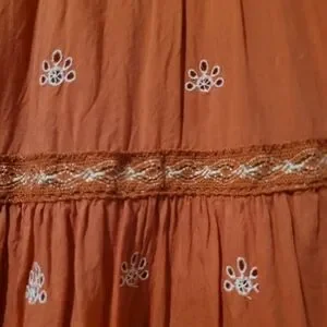 Zara | Dresses | Zara Coral Embroidered Eyelet Mini Dress Long Sleeves ...